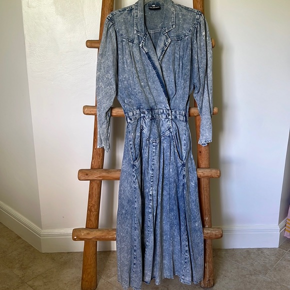 Dresses | Vintage Acid Wash Dress | Poshmark